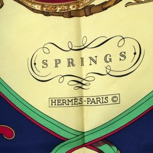 Hermes | Accessories | Hermsparis Silk Scarf Springs | Poshmark